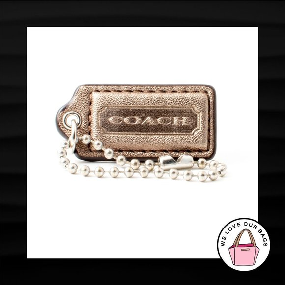 Coach | Accessories | 2 Medium Coach Bronze Metalic Leather Key Fob Bag ...